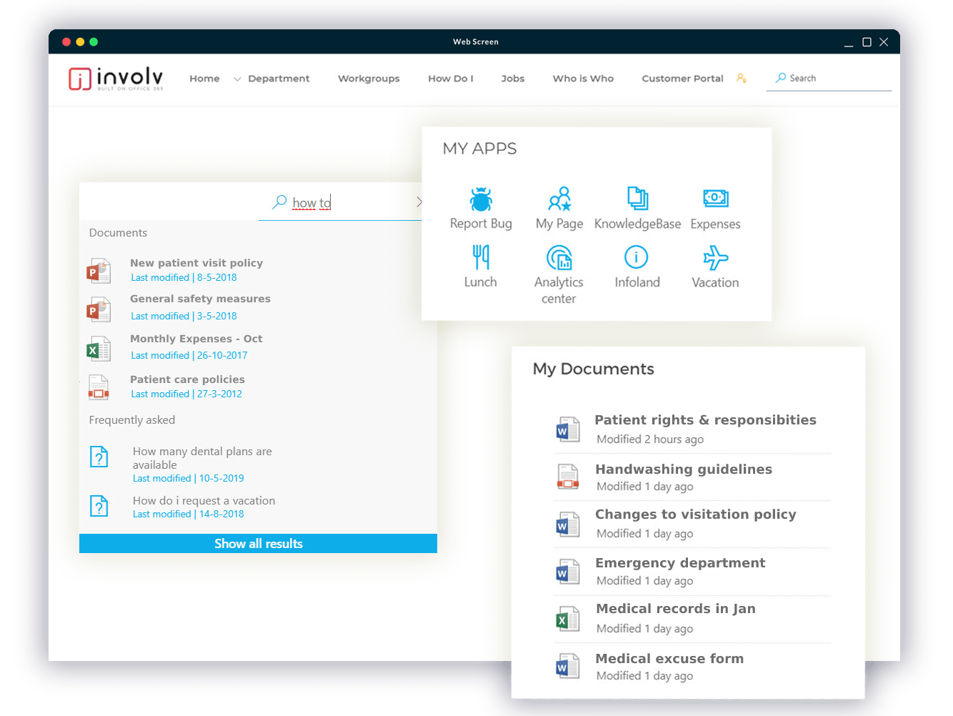 Healthcare intranet | Involv