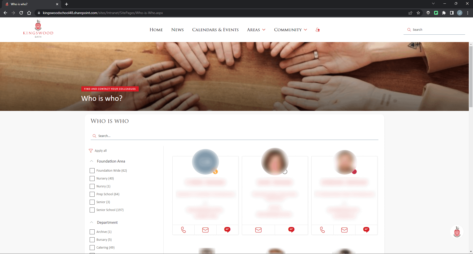 Involv intranet business case: Kingswood School